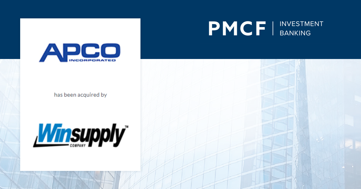 PMCF advises APCO, Inc. in its sale transaction to Winsupply Inc.